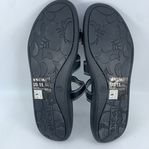 ncai | Shoes | Ncai Womens 1 Sandals Strappy Black Slip On Slide New | Poshmark